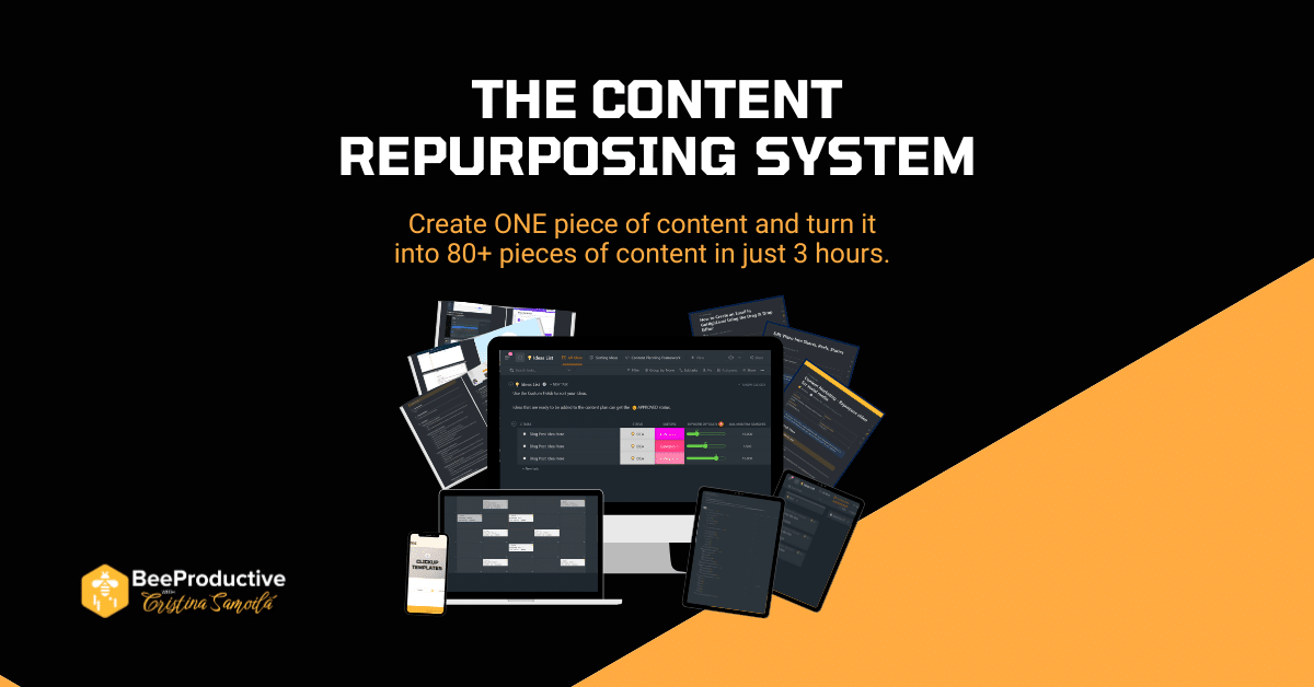 Content Repurposing System Bundle – BeeProductive